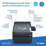 Zebra ZD230 Direct Thermal Label Printer | Printer Base