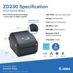 Zebra ZD230 Direct Thermal Label Printer | Printer Base