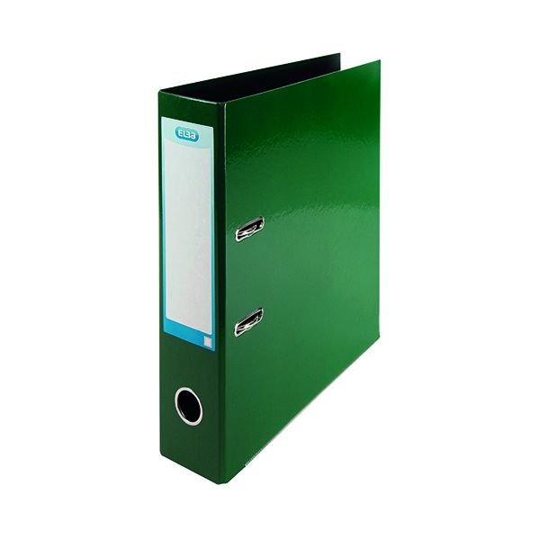 Elba 70mm Lever Arch File Laminated A4+ Green 400107388 | Printer Base