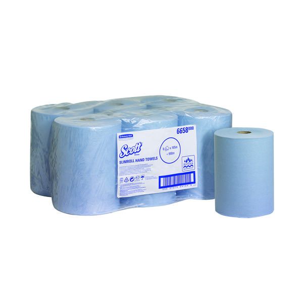Scott Slimroll Hand Towel Roll Blue 165m (6 Pack) 6658 | Printer Base