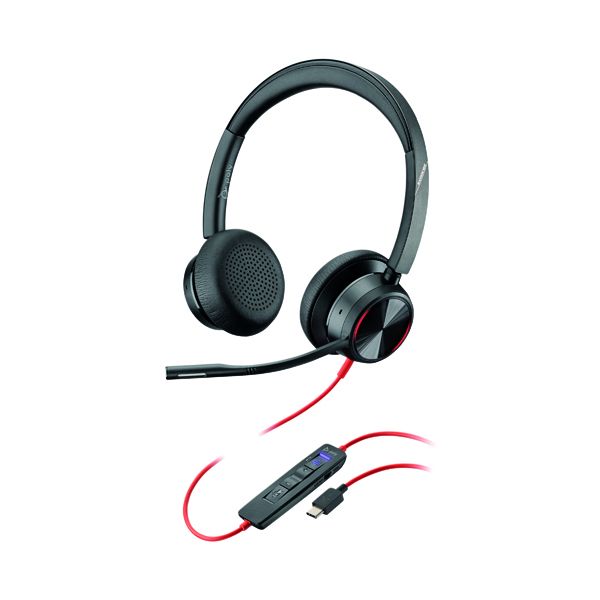 Poly Blackwire 8225 BW8225-M Headset USB-C WW Corded 214409-01 ...