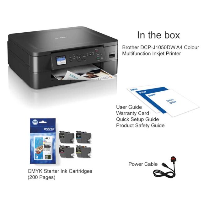 Brother DCP-J1050DW A4 Colour Multifunction Inkjet Printer ...