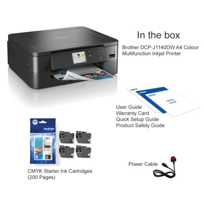 Brother DCP-J1140DW A4 Colour Multifunction Inkjet Printer ...