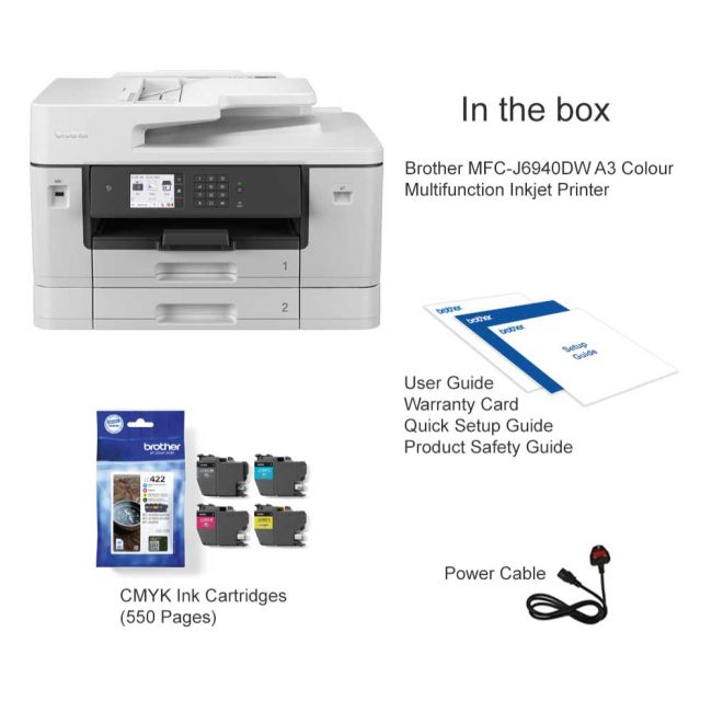 Brother MFC-J6940DW A3 Colour Multifunction Inkjet Printer ...