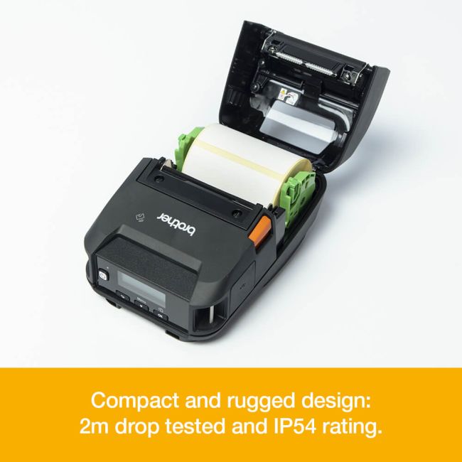 Brother RJ-3250WB Mobile Receipt Label Printer With Battery RJ3250WBLZ1 ...