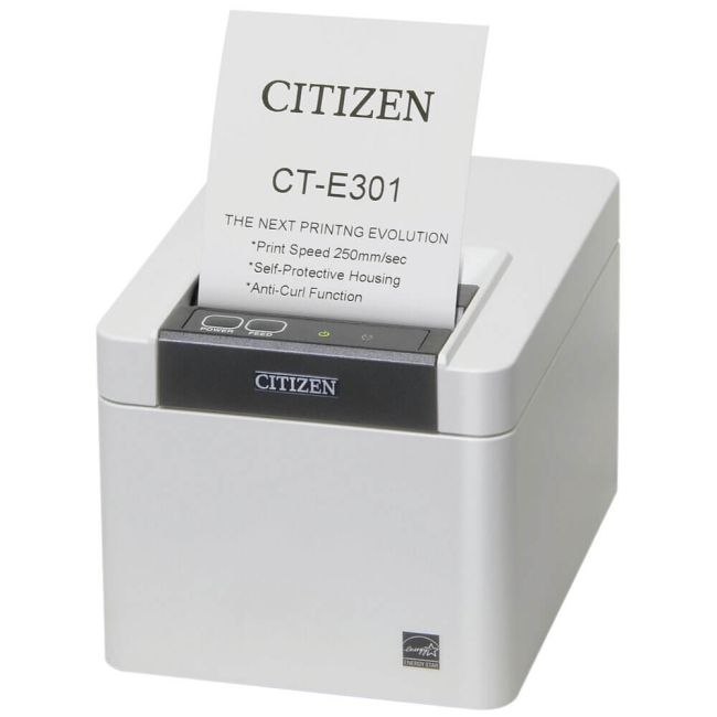 Citizen CT-E301 Direct Thermal Receipt White Printer (USB) | Printer Base