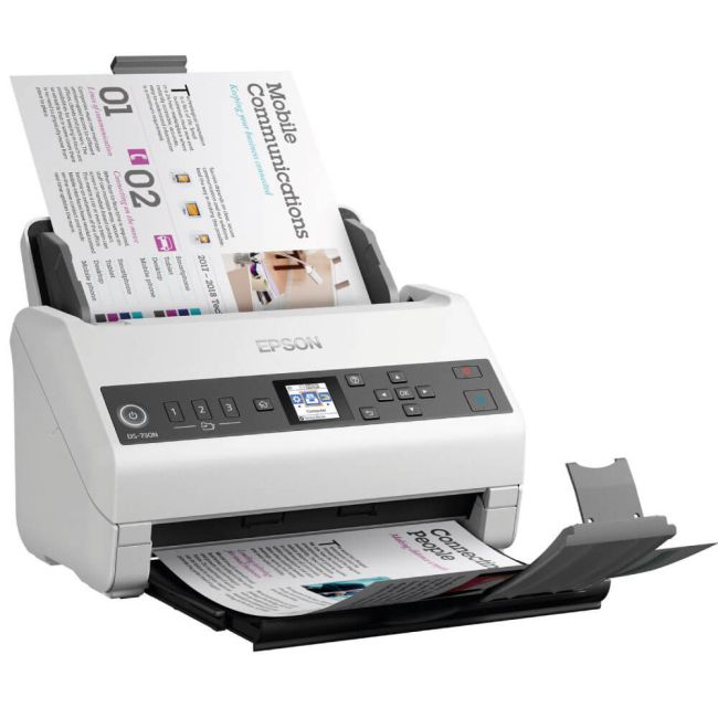 Epson WorkForce DS-730N A4 Document Sheetfed Scanner B11B259401BY ...
