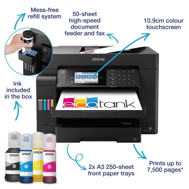 Epson EcoTank ET-16600 A3+ Colour Multifunction Inkjet Printer ...