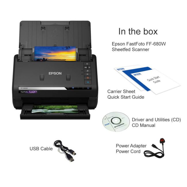 Epson FASTFOTO FF-680W A4 Photo Scanner B11B237401BY | Printer Base
