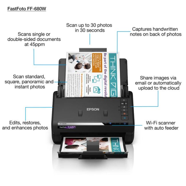 Epson FASTFOTO FF-680W A4 Photo Scanner B11B237401BY | Printer Base