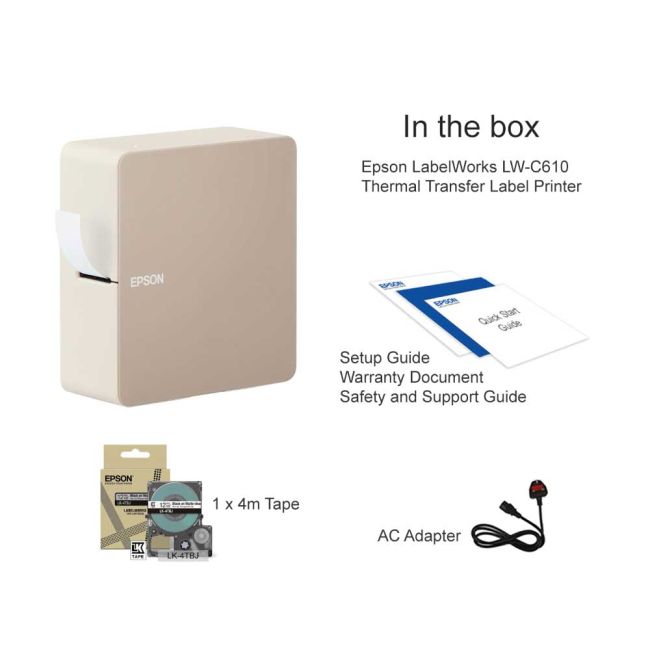 Epson LabelWorks LW-C610 Thermal Label Printer | Printer Base