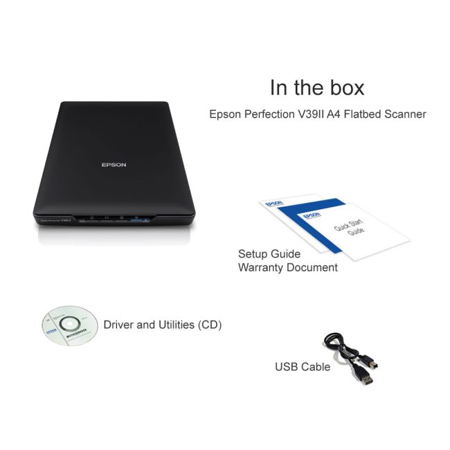 Epson Perfection V39II A4 Flatbed Scanner | Printer Base