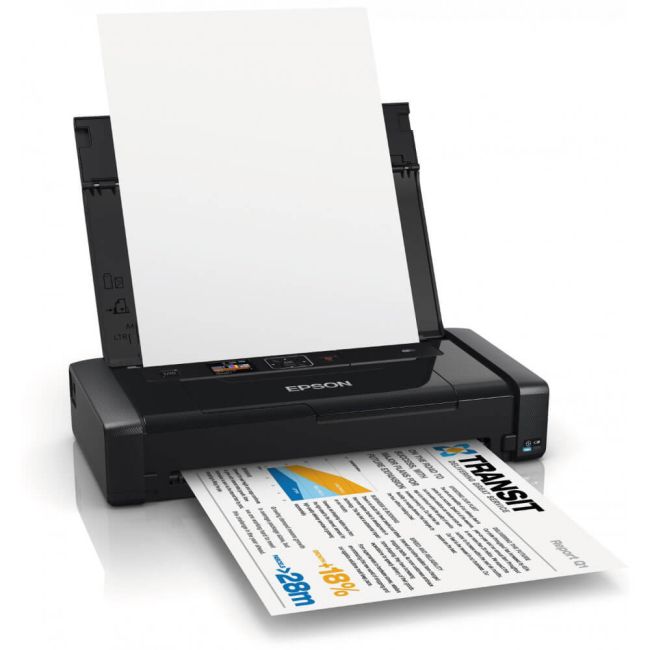 Epson WorkForce WF-110W Portable A4 Colour Inkjet Printer C11CH25401DA ...