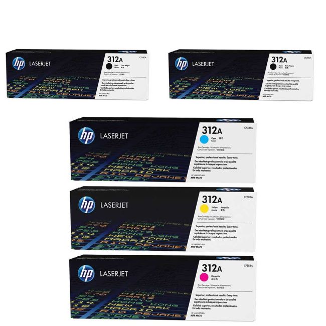 HP 312 1 x CMY + 2 x Black Standard Yield Toner Cartridges Multipack ...
