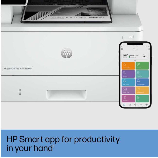 HP LaserJet Pro MFP 4102fdw A4 Mono Multifunction Laser Printer | Printer Base