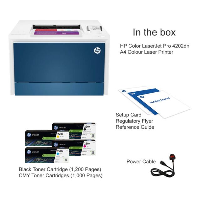 HP LaserJet Pro 4202dn A4 Colour Laser Printers | Printer Base