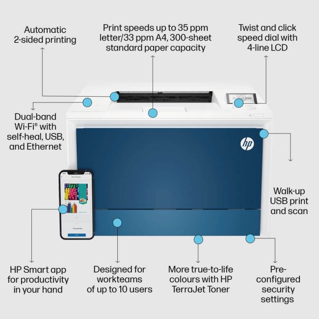 HP LaserJet Pro 4202dw A4 Colour Laser Printers | Printer Base