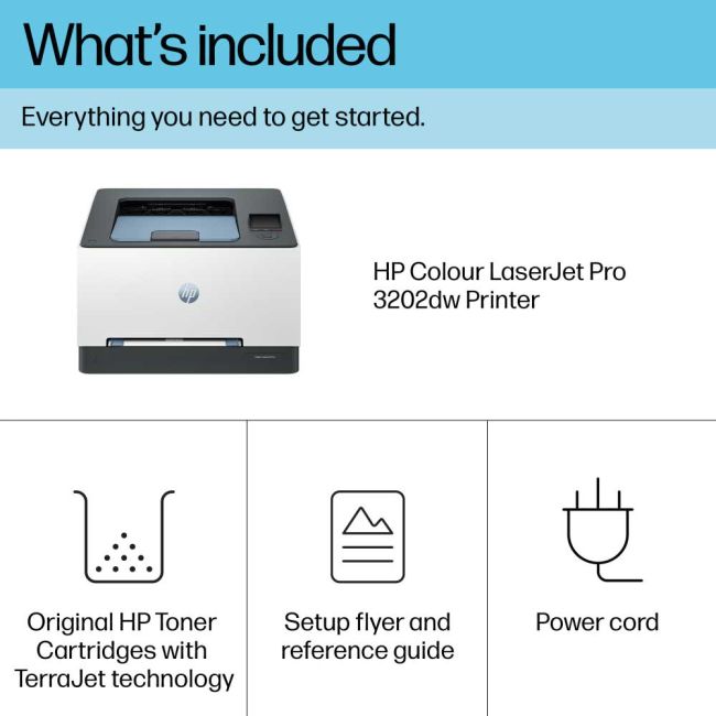 HP LaserJet Pro 3202DW A4 Colour Laser Printer | Printer Base