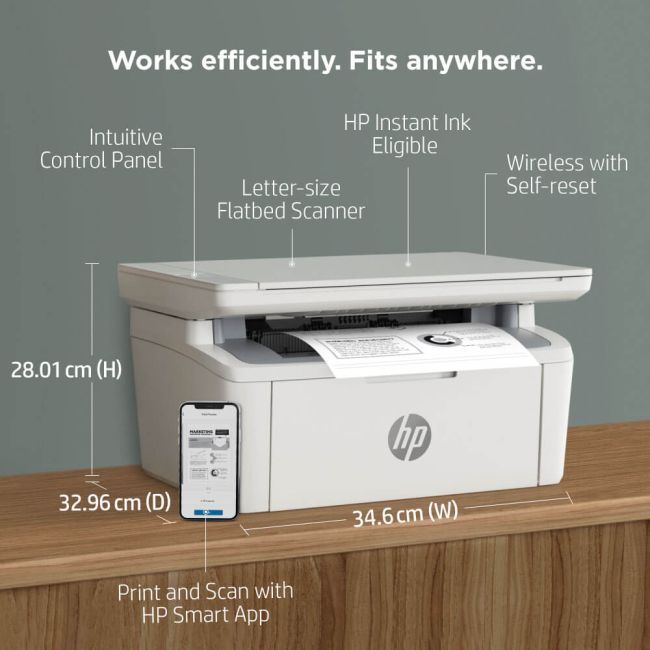 HP LaserJet M140WE A4 Mono Multifunction Laser Printer (HP+) | Printer Base