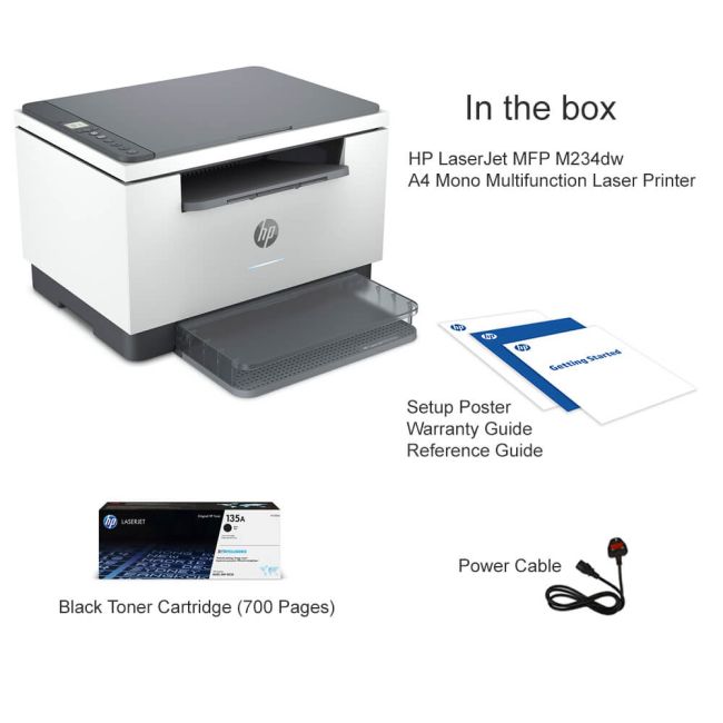 HP LaserJet MFP M234dw A4 Mono Multifunction Laser Printer | Printer Base