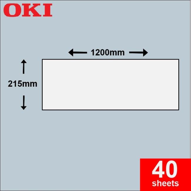 Oki A4 Banner Paper 215mm x 1200mm - 160gsm (40 sheets) | Printer Base