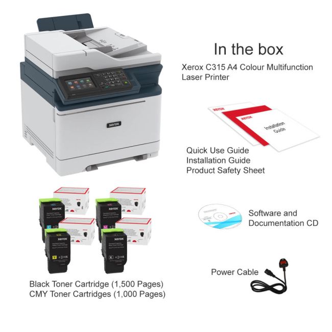 Xerox C315DN A4 Colour Multifunction Laser Printer C315V_DNIUK ...