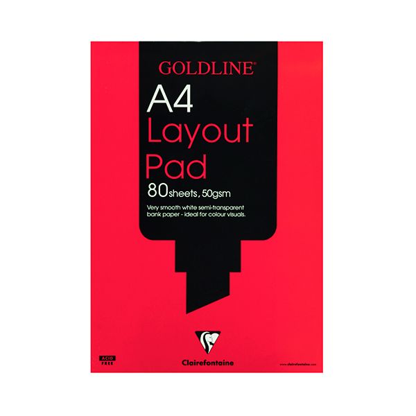 Clairefontaine Goldline Layout Pad A4 White GPL1A4 | Printer Base