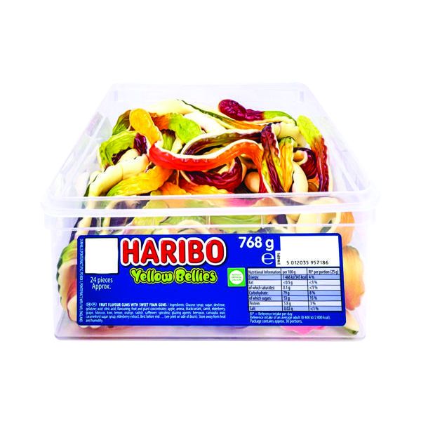 Haribo Giant Yellow Bellies 24 Sweets Tub 096444 | Printer Base