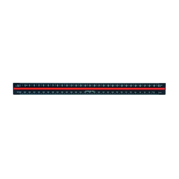 Linex Tri-Scale Ruler 30cm Aluminium Black H382 | Printer Base