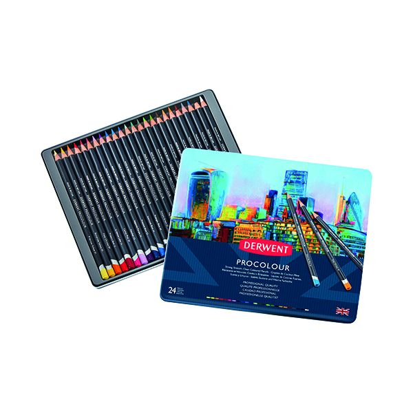 Derwent Procolour Colouring Pencils Assorted (Pack of 24) 2302506 ...