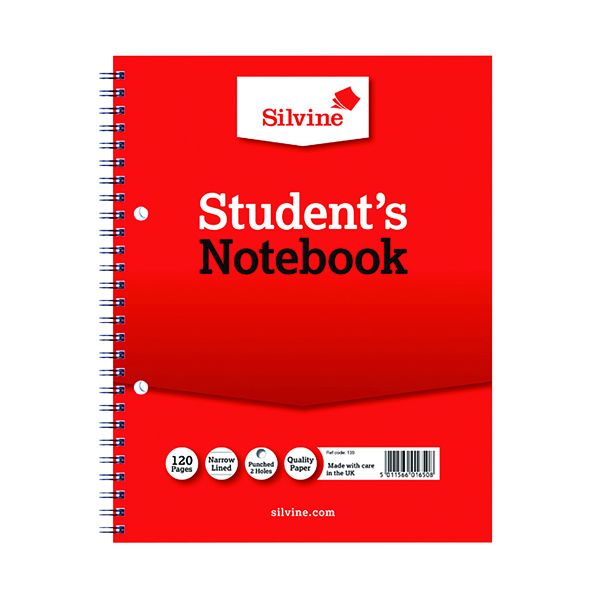 Silvine Feint Ruled Student''s Notebook 120 Pages 229x178mm (12 Pack ...