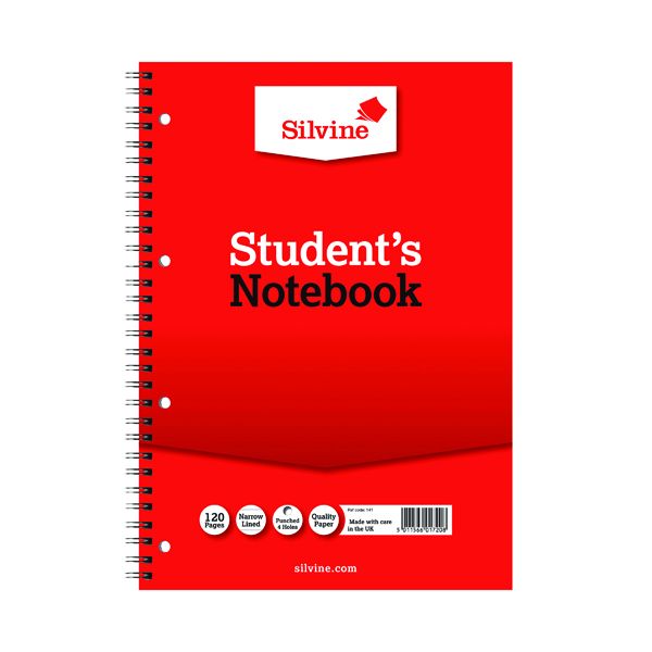 Silvine Feint Ruled Student''s Notebook 120 Pages A4 (12 Pack) 141 ...