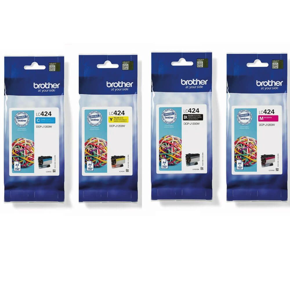 Brother LC424 CMYK Ink Cartridge Bundle | Printer Base