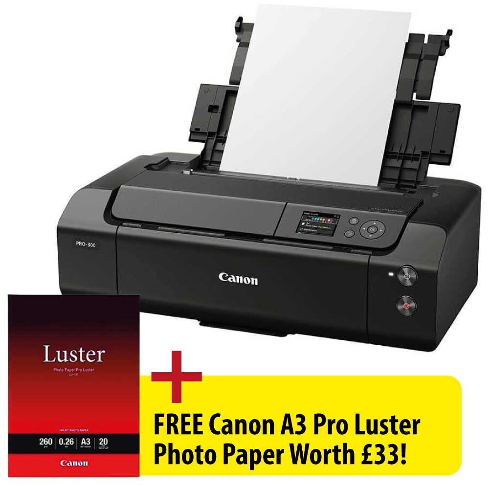 Canon imagePROGRAF PRO-300 A3+ Colour Photo Inkjet Printer | Printer Base