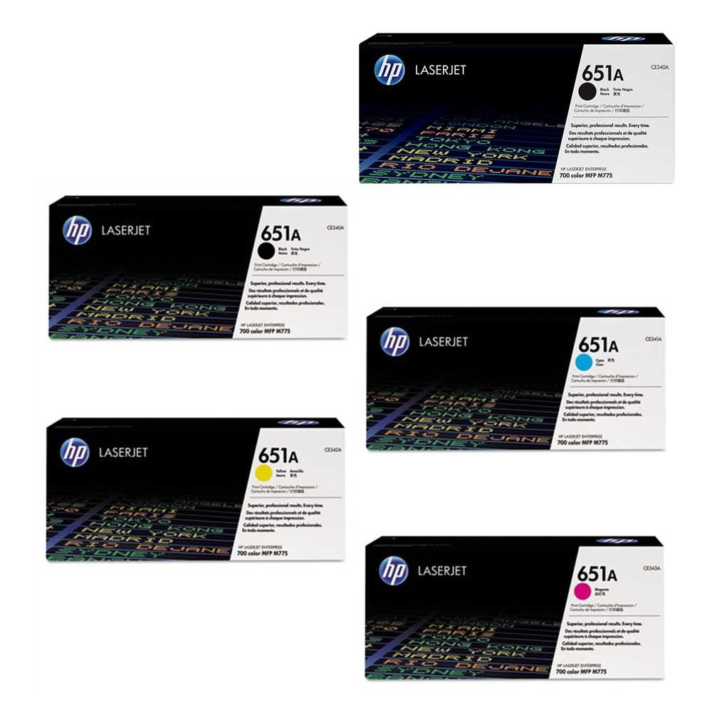 HP 651A CYM + 2 x Black Standard Yield Toner Cartridge Multipack ...