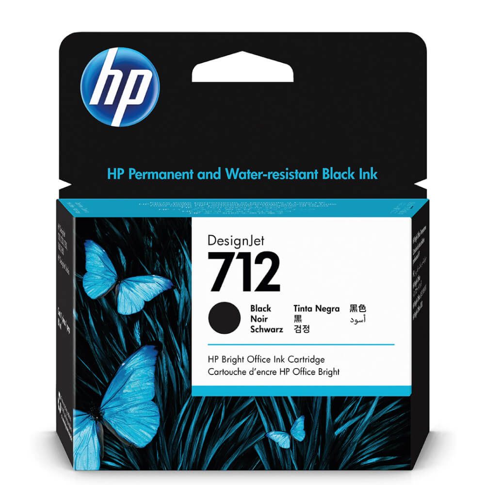 HP 712 Black Ink Cartridge (80ml) 3ED71A | Printer Base