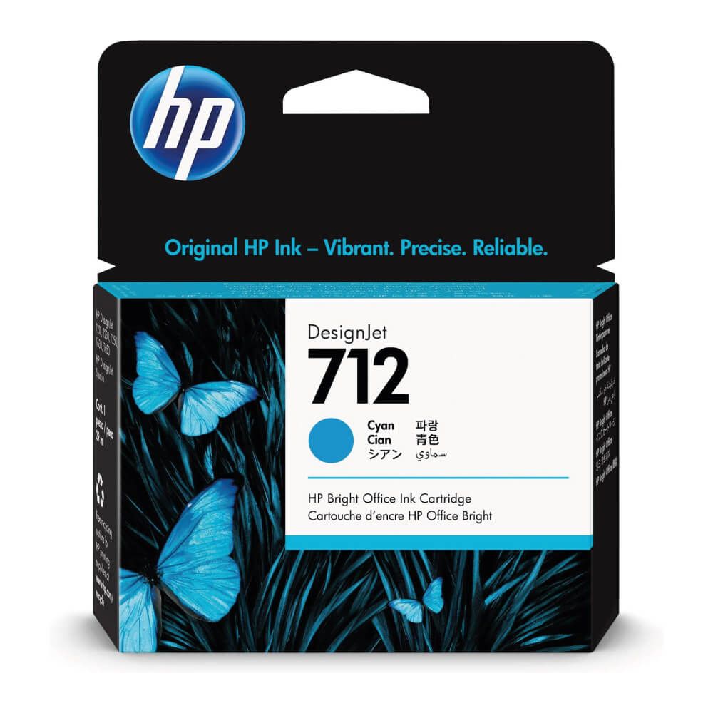 HP 712 Cyan Ink Cartridge (29ml) 3ED67A | Printer Base