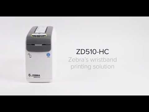 Zebra ZD510-HC Direct Thermal Wristband Wireless Label Printer ZD51013 ...