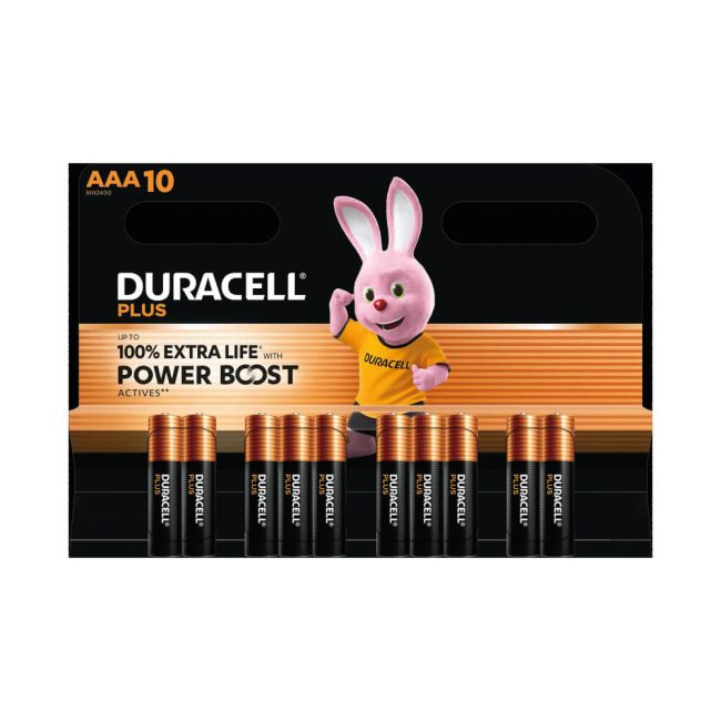 Duracell Plus AAA Batteries - Pack of 10 | Printer Base