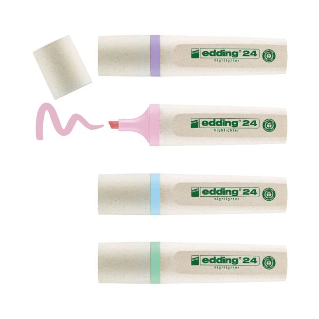 Edding EcoLine Pastel Highlighter Set - 4-24-4-1000 | Printer Base