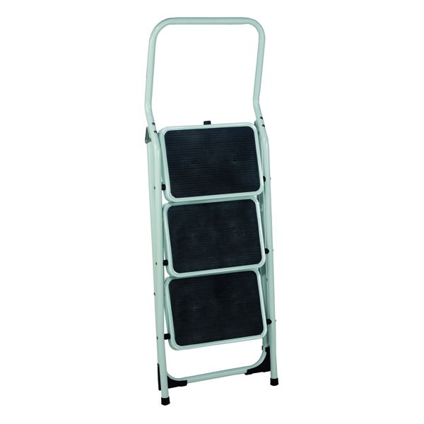 White step stool folding store