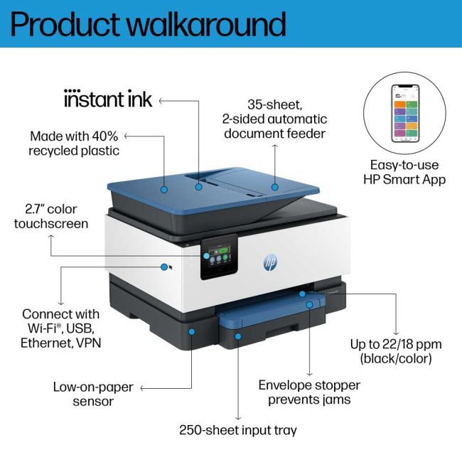 HP OfficeJet Pro 9125e (HP+) A4 Colour Multifunction Inkjet Printer ... HP OfficeJet Pro 9125e (HP+) A4 Colour Multifunction Inkjet Printer ...
