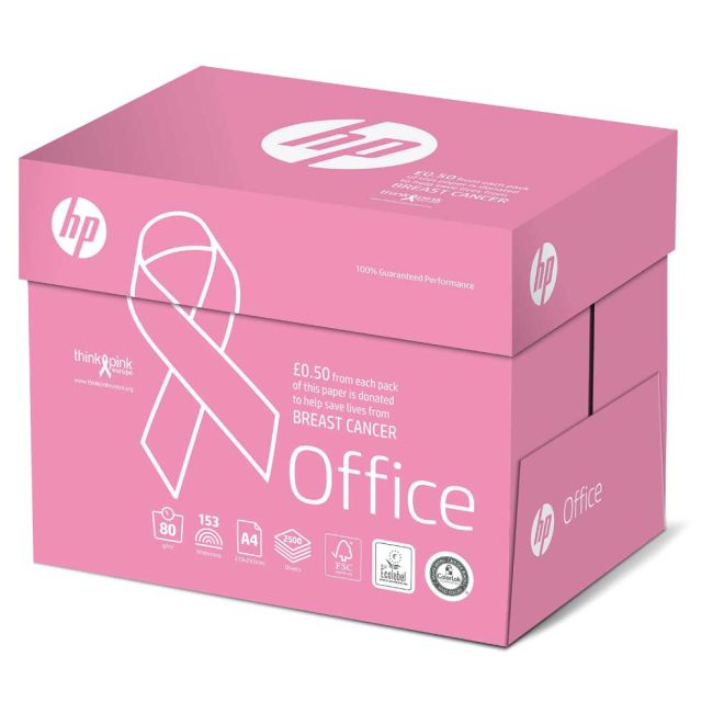 HP Office Pink Packaged Paper A4 80gsm (5x500 Sheets) CHPOP080X762 ...