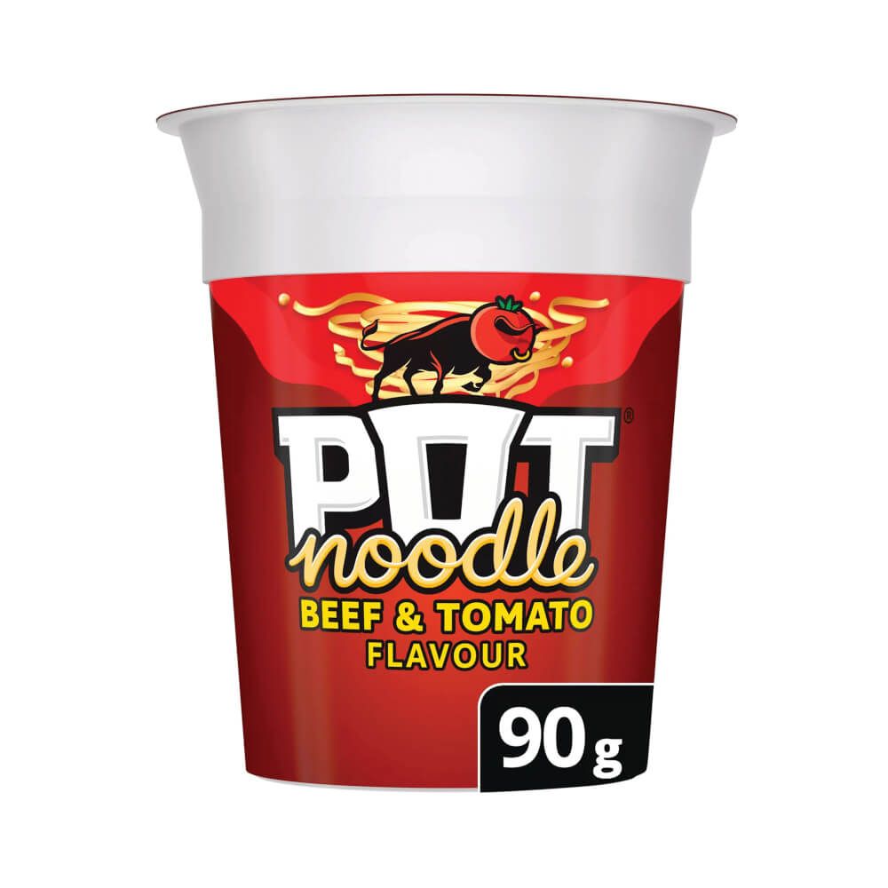 Pot Noodle Beef & Tomato 90g (Pack of 12) 12033914 | Printer Base