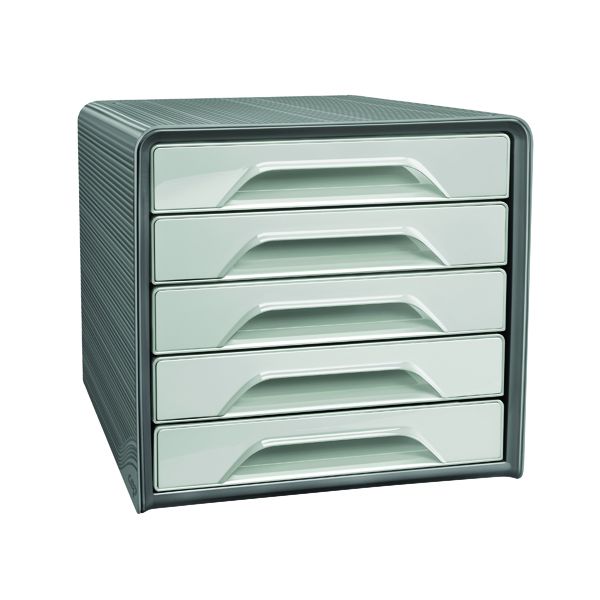 Smoove by CEP Recycled 5 Drawer Desktop Module Grey 1071116361 ...