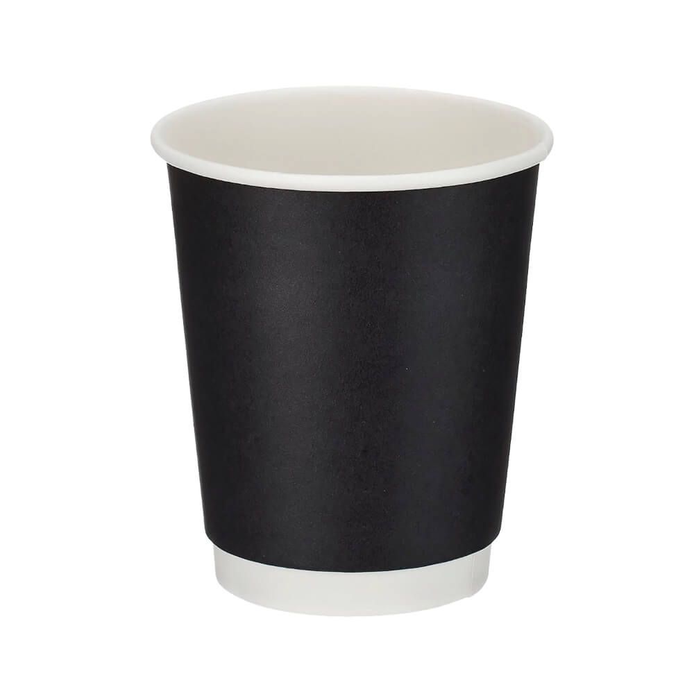 Go-Pak Double Wall Hot Cups 8oz Black (Pack of 500) D04002 | Printer Base