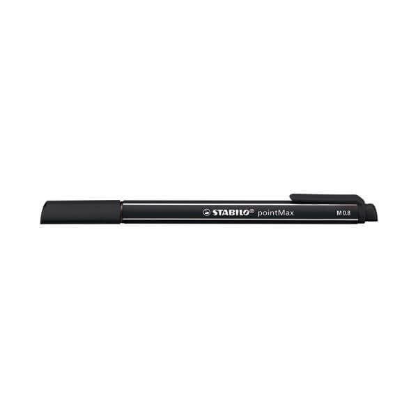 Stabilo PointMax Nylon Sign Pen Black (Pack of 10) 488/46 | Printer Base