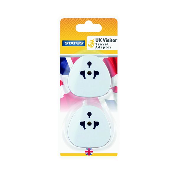 Status UK Travel Adaptor (4 Pack) SUKVISTA2PK4 | Printer Base