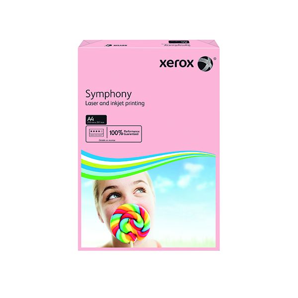 Xerox Symphony Pastel Pink A4 80gsm Paper (500 Pack) XX93970 | Printer Base