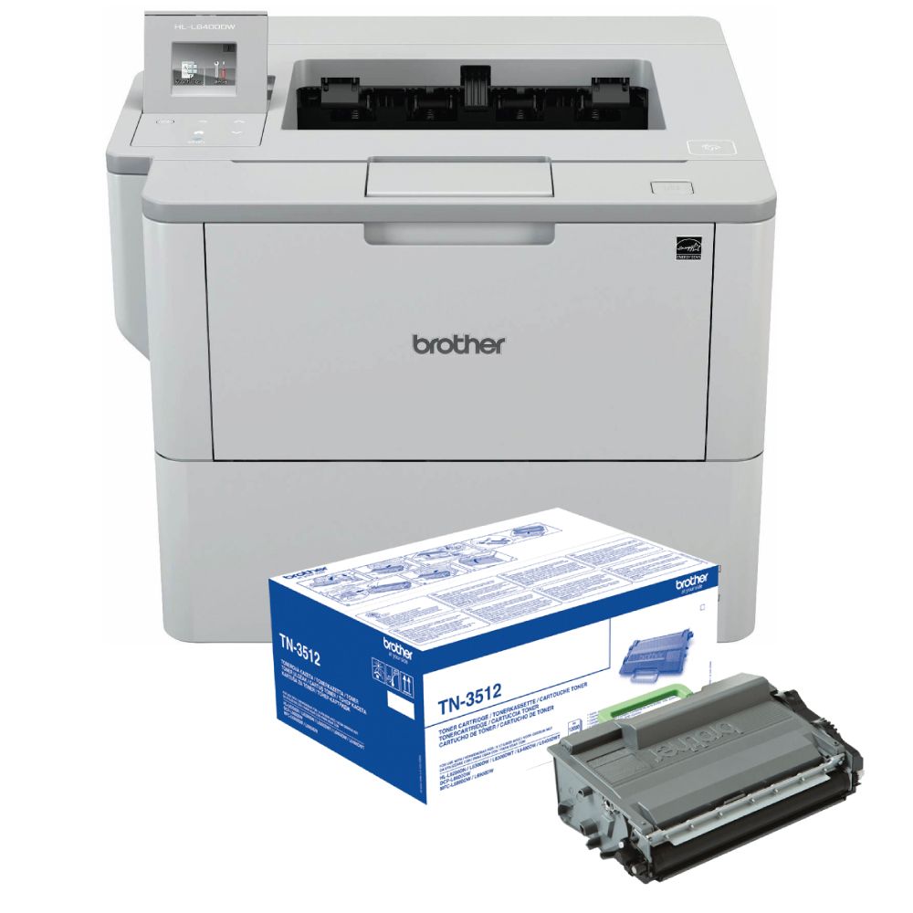 Brother HL-L6300DW A4 Mono Laser Printer + Original Brother TN3512 ...